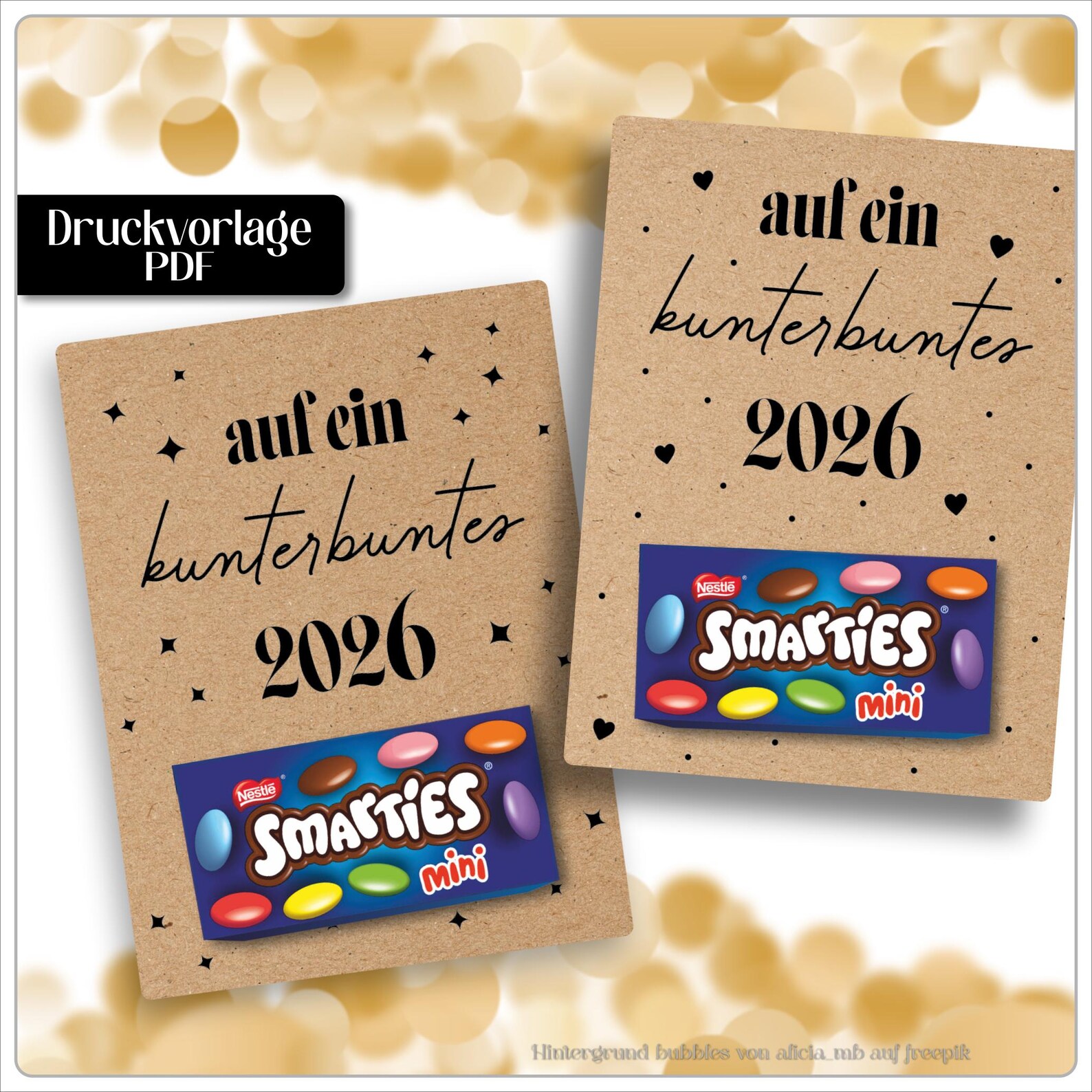 Printable New Year's Eve Craft Template, New Year's 2026 Table ...