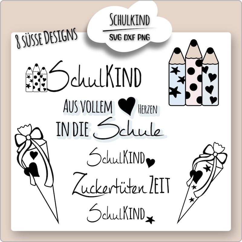 Schulkind plotterdatei - Etsy.de