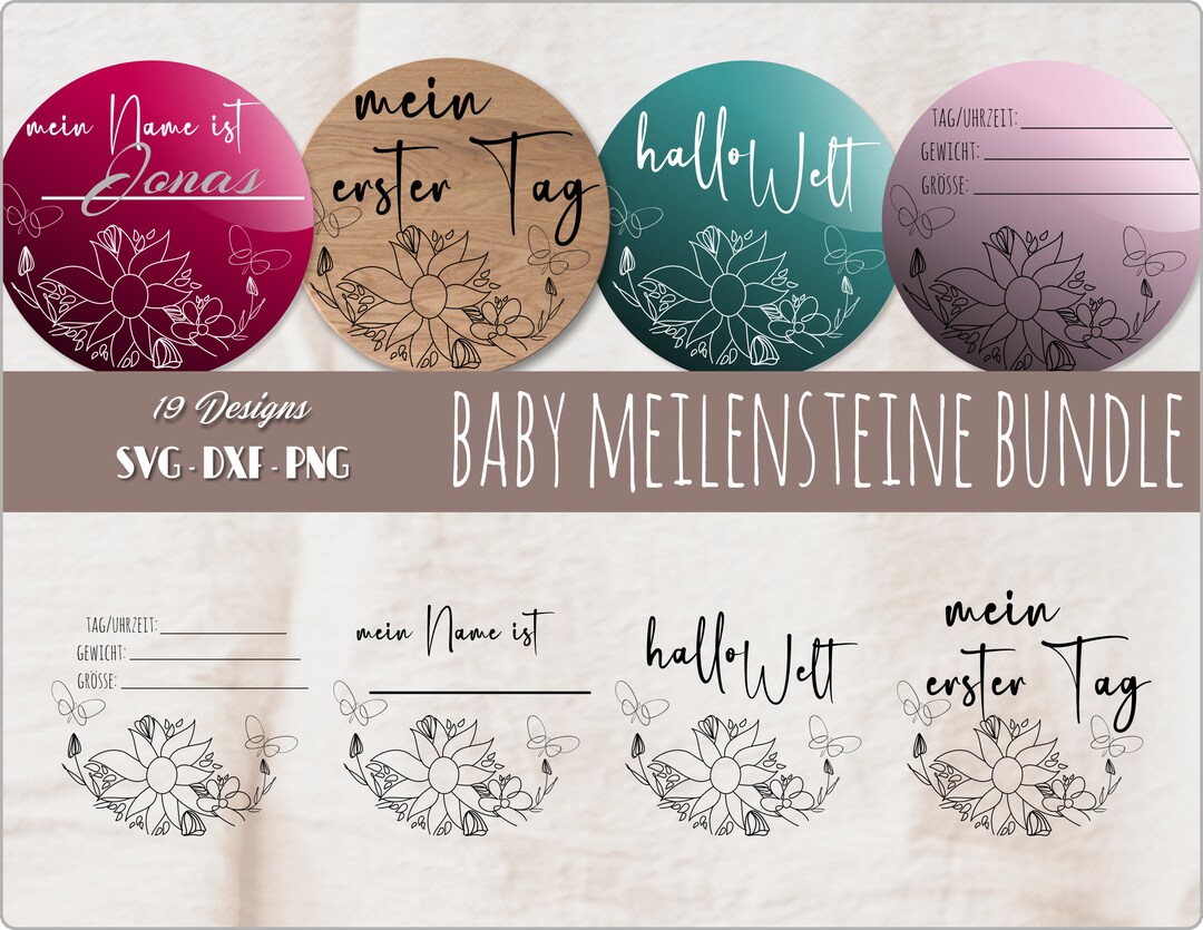 Plotter File Milestones Baby Svg Milestones Plotter File - Etsy