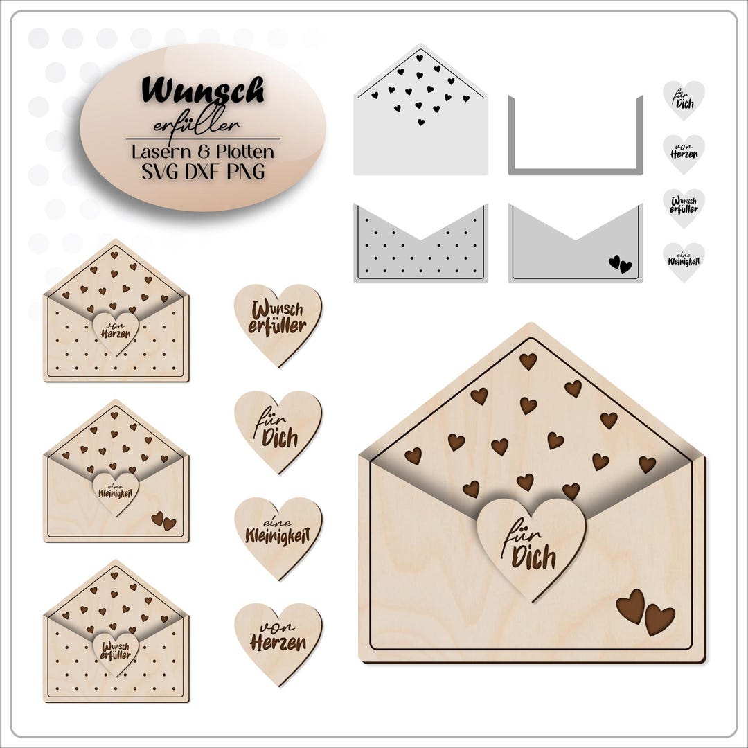 Laser File Envelope Voucher Svg File Cash Gift Voucher Svg File Birth ...
