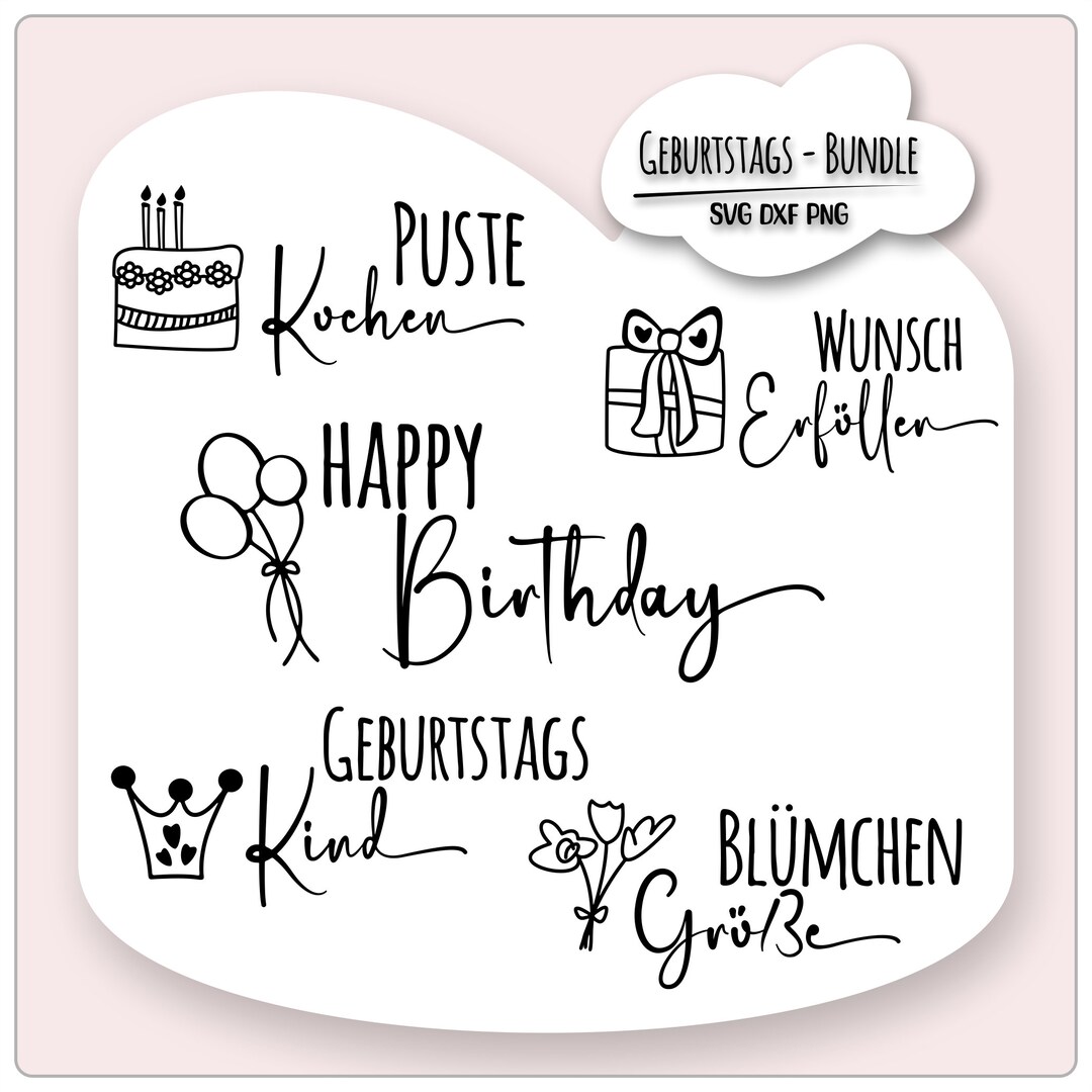 Pustekuchen svg Plotterdatei Geburtstag deutsche Schriftzüge SVG, Geburtstag Sprüche ...