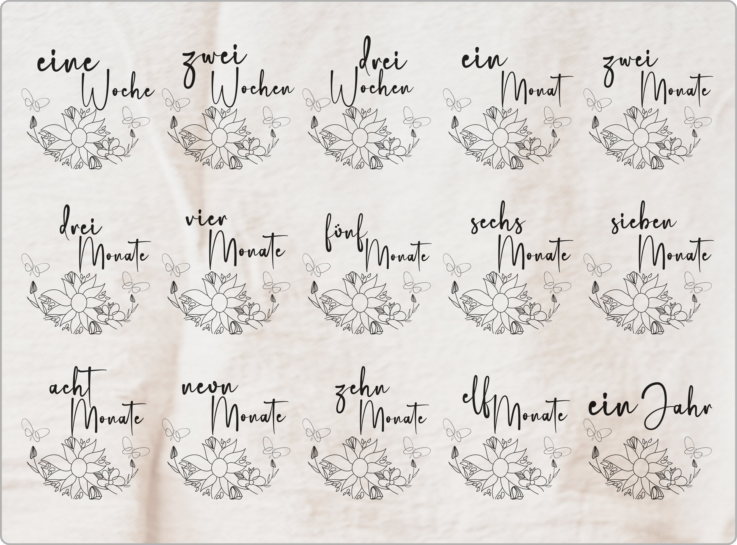 Plotterdatei Meilensteine Baby svg Monatsmarker Baby Plotterdatei - Etsy Portugal