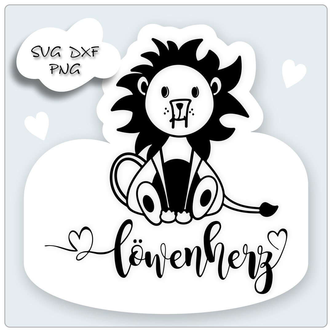Plotter File Lion Lion Cub Schoolchild School Enrollment Gift Idea ...