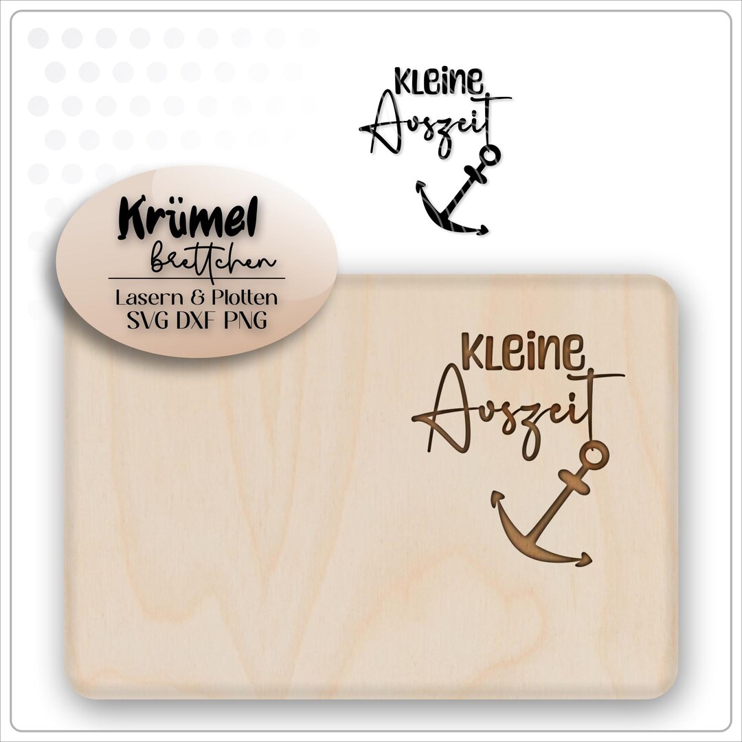 Plotterdatei Anker Laserdatei Anker svg Datei Anker png dxf Anker kleine Auszeit Lasercut files ...