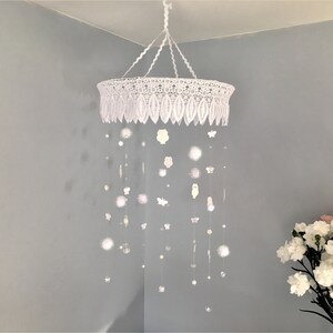 Crystal Mobile,baby Mobile,nursery Decor,musical Mobile,lace Mobile ...
