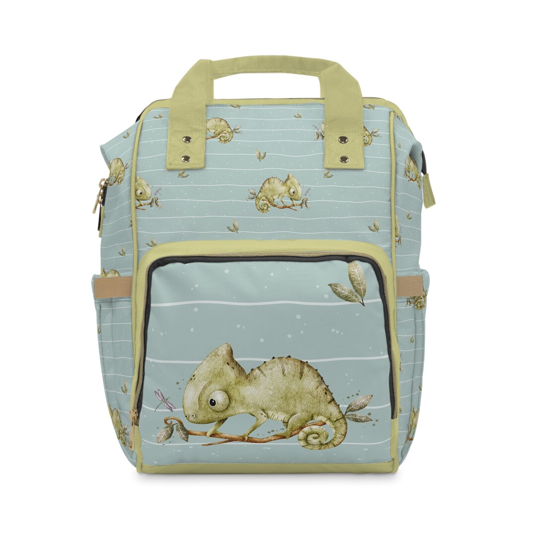 Chameleon Lizard Diaper Bag, Baby Bag, Tropical Rainforest ...