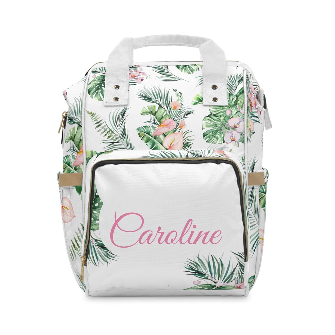Tropical Mom Bag, Backpack, Baby Girl, Tropical Palm Leaves Nursery ...