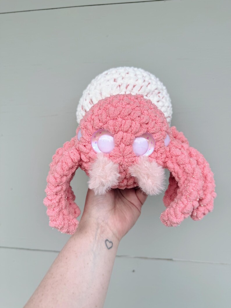 Spider Plush - Handmade Spider Plushie - Pink Spider - Chenille Yarn ...