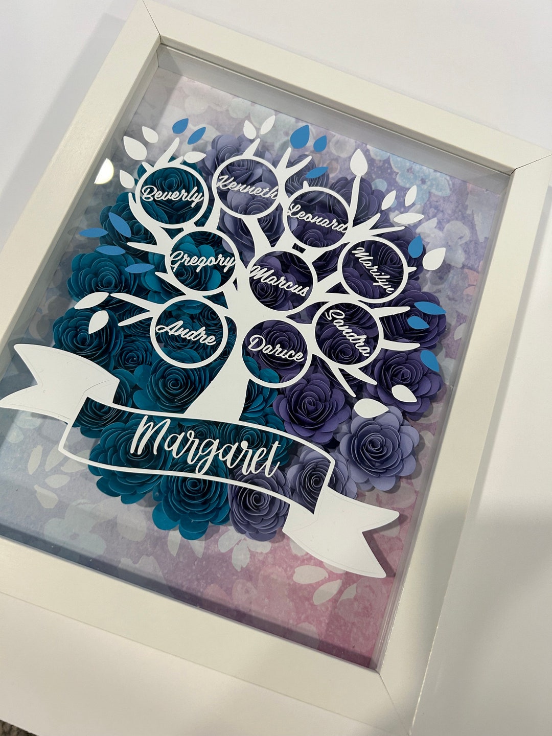 Family Tree Shadow Box Frame - Etsy