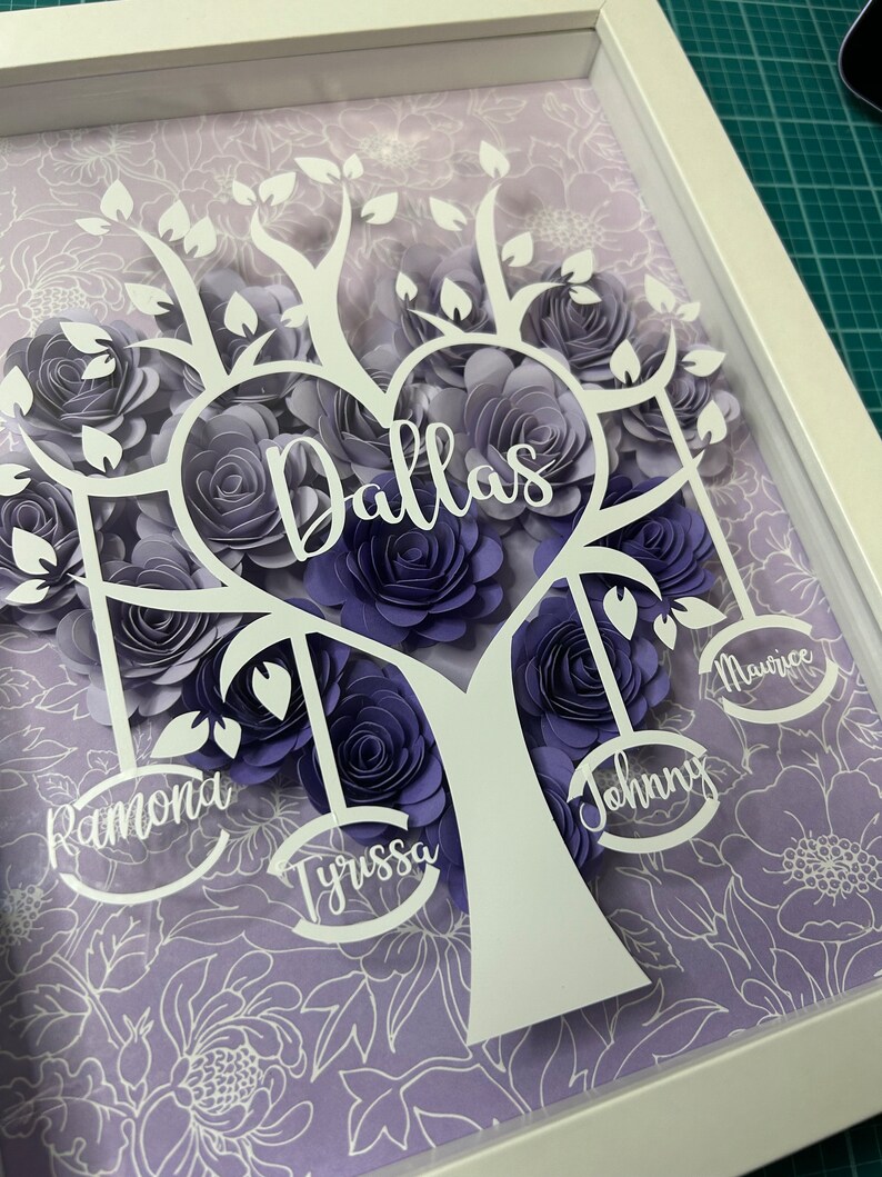 Family Tree Shadow Box Frame - Etsy