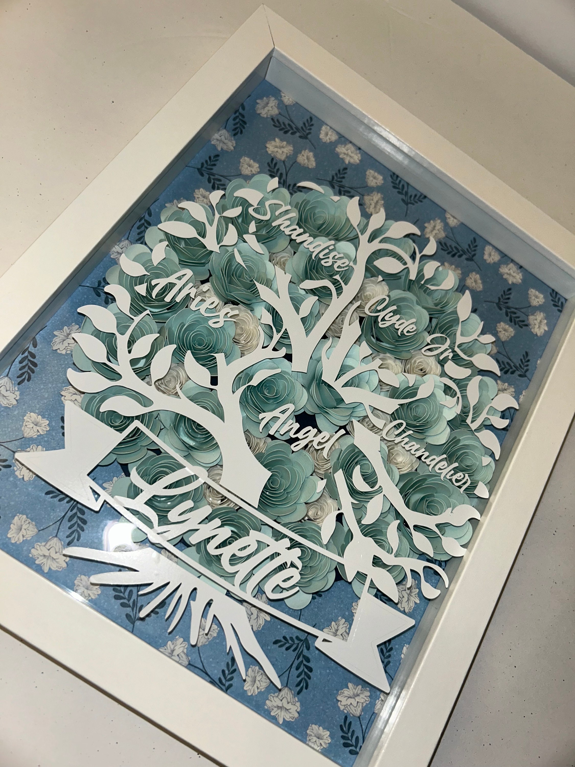 Family Tree Shadow Box Frame - Etsy