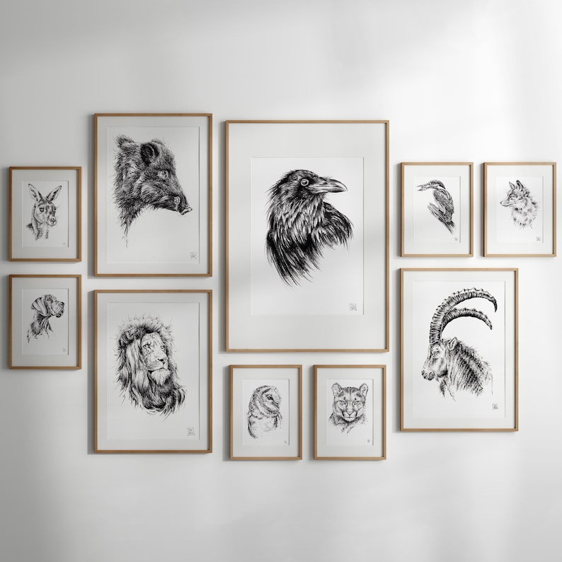 A4 Original Fineliner Drawing Eurasian Common Kingfisher Alcedo Atthis ...