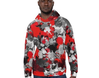 Orange and Grey Paint Splatter Camo Pullover Hoodie | Etsy