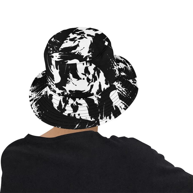 Black and White Paint Splatter Bucket Hat - Etsy
