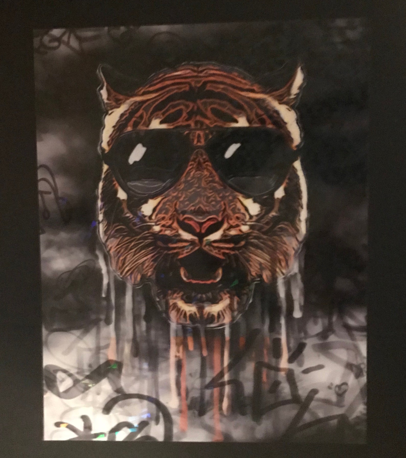 LIMITED EDITION Graffiti Tiger Holographic Poster 11x14 | Etsy