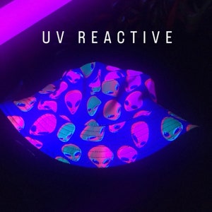 Neon Alien Blast Bucket Hat | UV Blacklight Reactive - Etsy