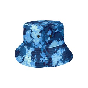 Blue Paint Splatter Camo Bucket Hat - Etsy