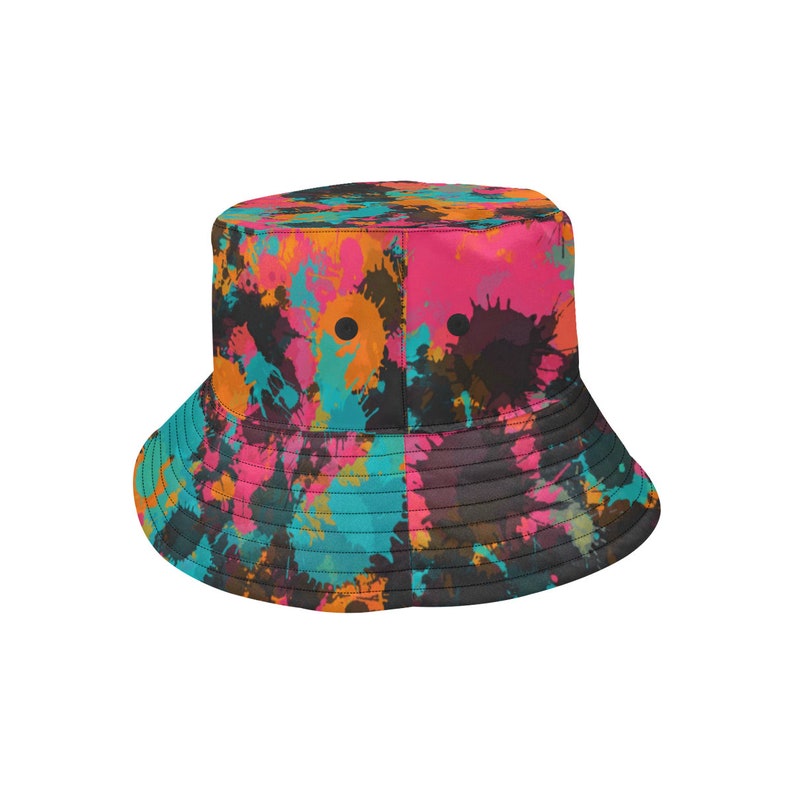 Fiesta Colors Paint Splatter Bucket Hat | Etsy