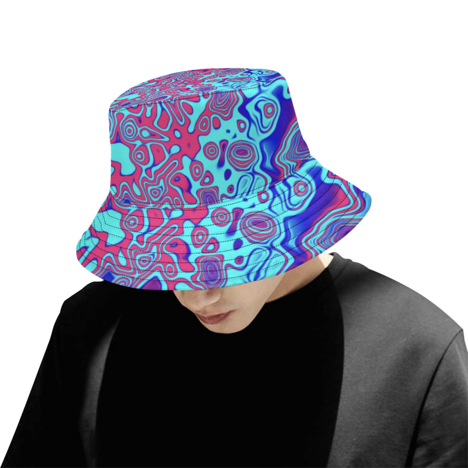 Psychedelic Liquid Plasma Rave Bucket Hat UV Blacklight Reactive - Etsy
