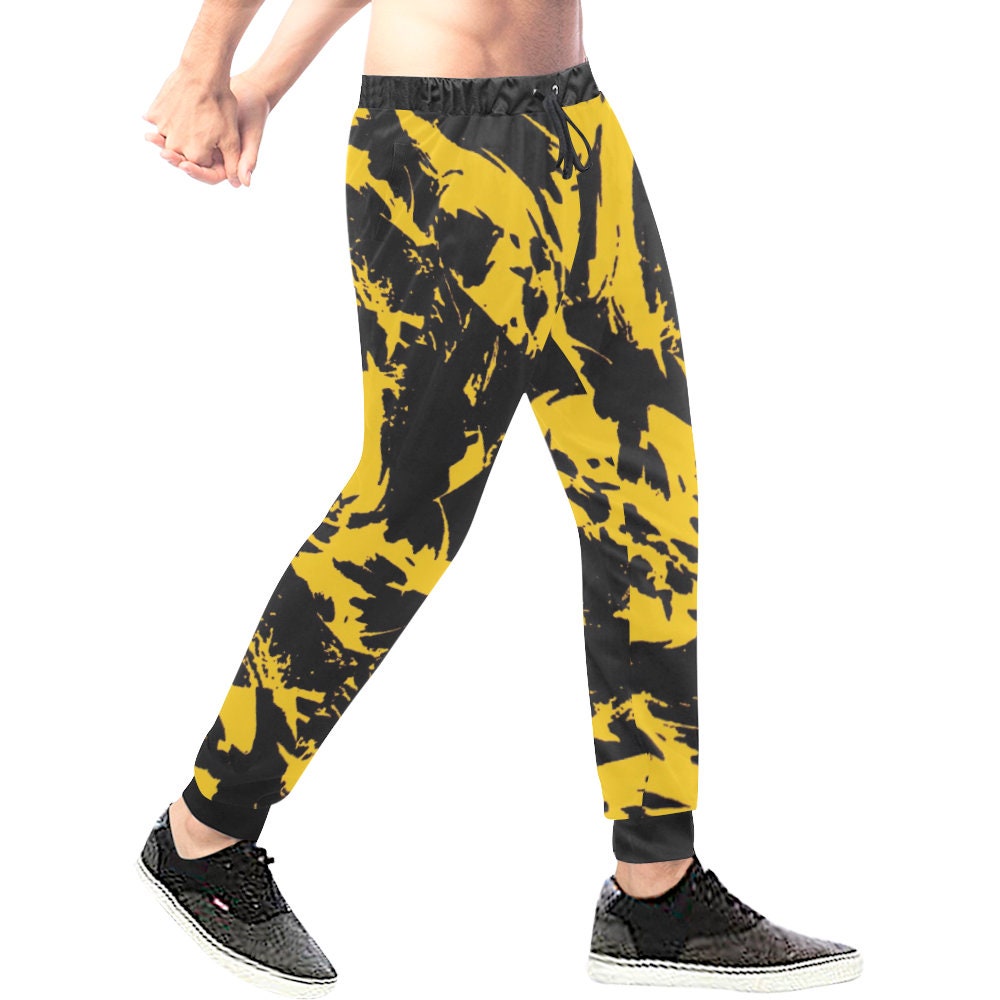 Black and Yellow Paint Splatter All Over Print Light-weight - Etsy