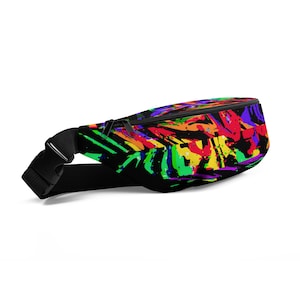 80s Graffiti Style Blast Rave Ready Water-resistant Fanny Pack With an ...