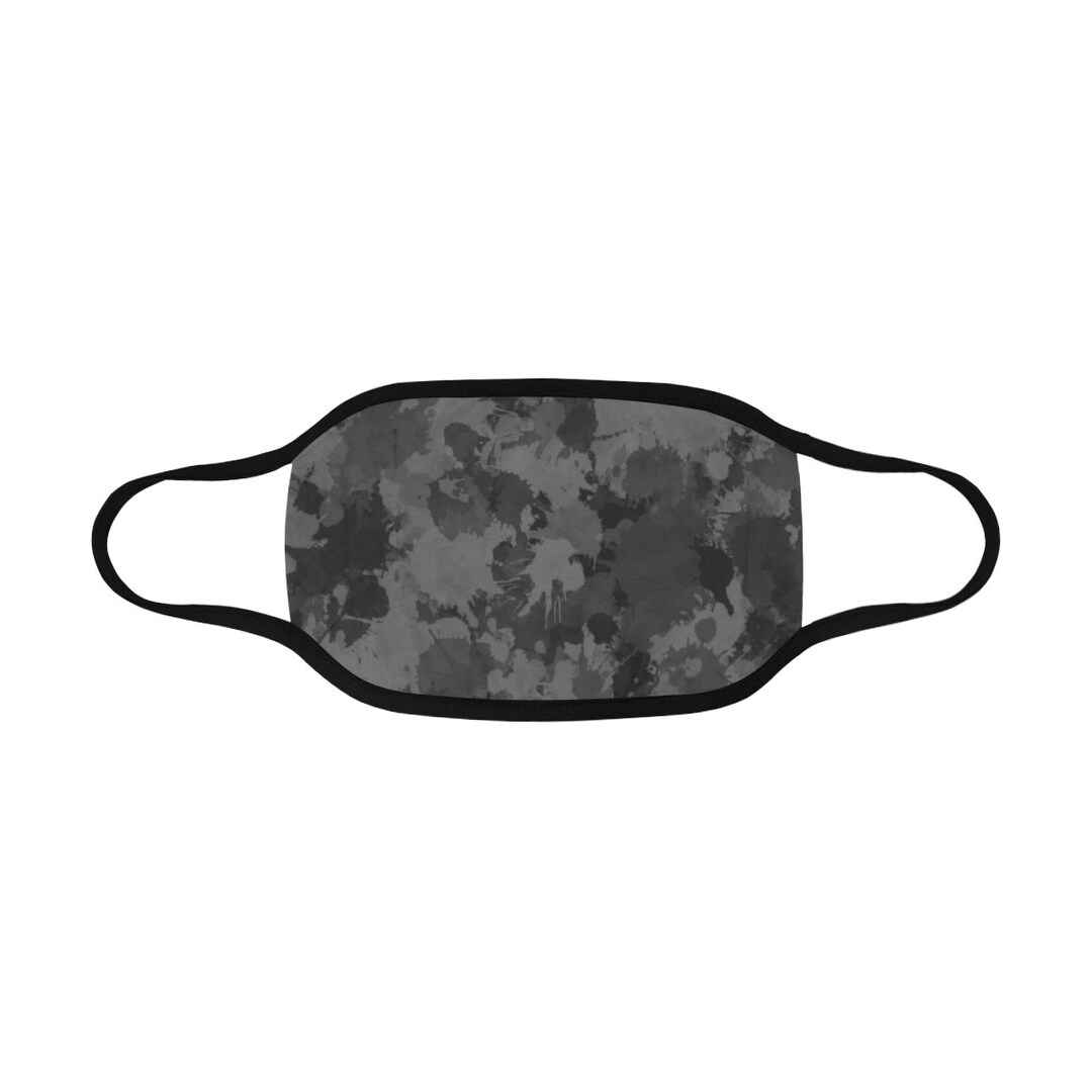 SALE Grey Paint Splatter Camo Mouth Mask - Etsy