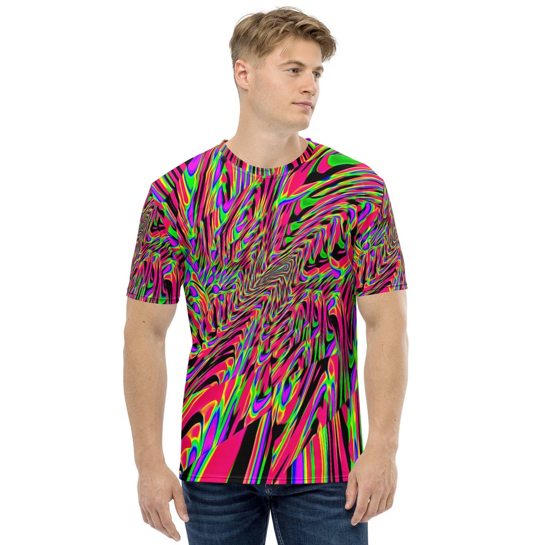 Neon Acid Waves Unisex Rave T-shirt - Etsy