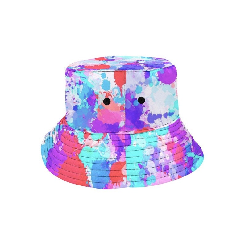 Cherry Frost Paint Splatter Bucket Hat UV Blacklight - Etsy