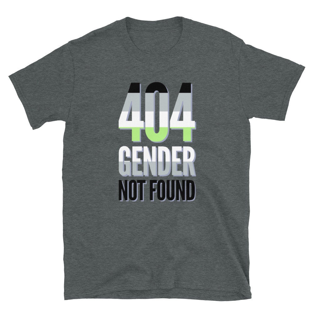 404 Gender Not Found Agender Pride Short-sleeve Unisex T-shirt | Etsy