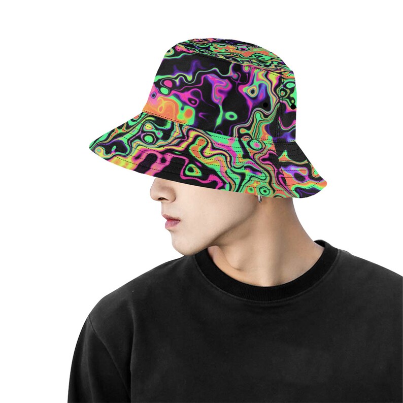 Radioactive Spill Bucket Hat UV Blacklight Reactive - Etsy