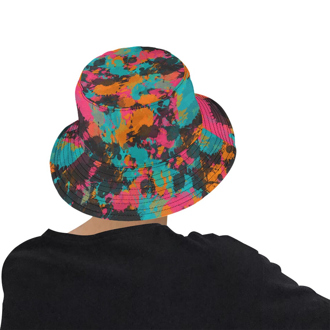 Fiesta Colors Paint Splatter Bucket Hat | Etsy