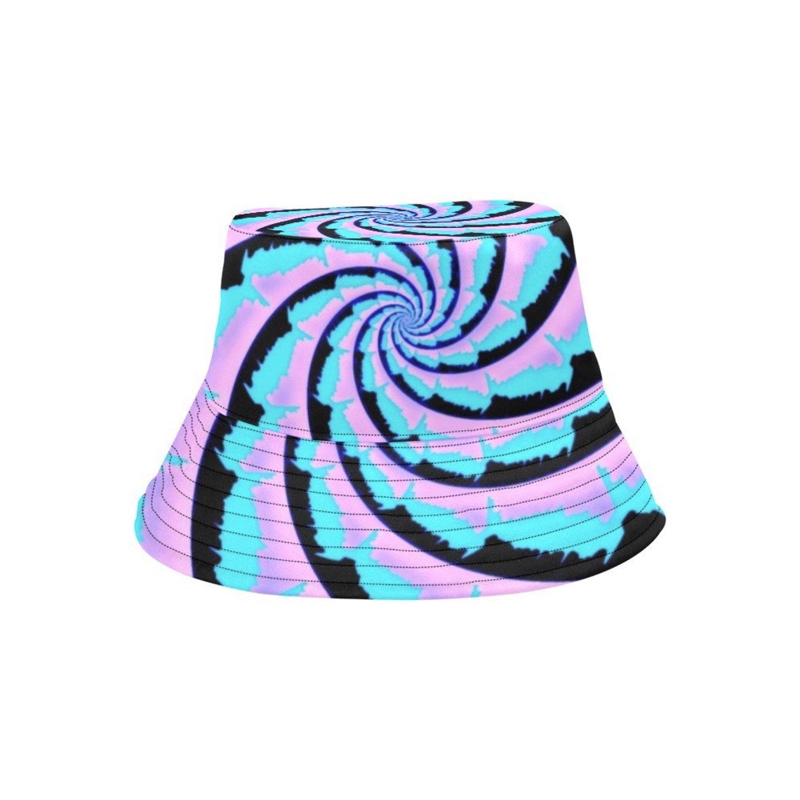 Cotton Candy Rave Fractal Bucket Hat UV Blacklight Reactive - Etsy
