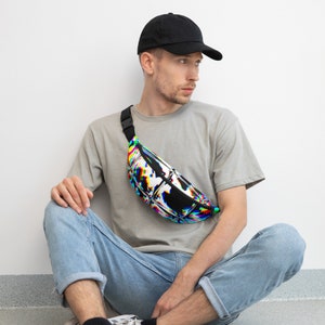 Psychedelic Rave Glitch Tiles Rainbow Plaid Rave Ready Water-resistant ...