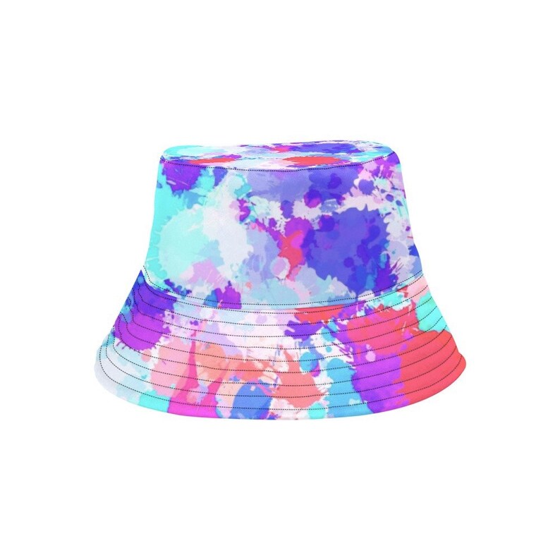 Cherry Frost Paint Splatter Bucket Hat UV Blacklight - Etsy