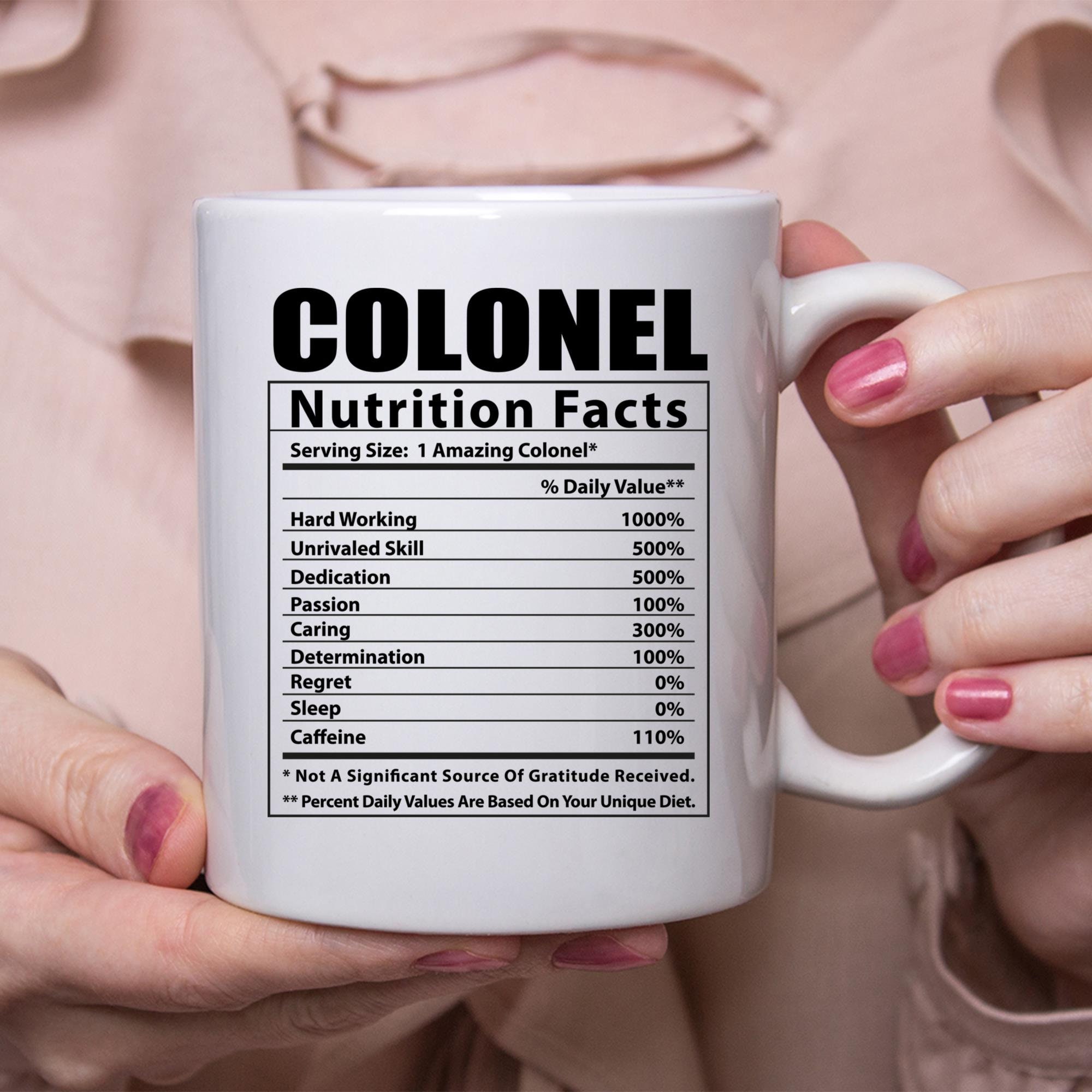 Funny Colonel Nutritional Facts White Coffee Mug 11oz - Etsy