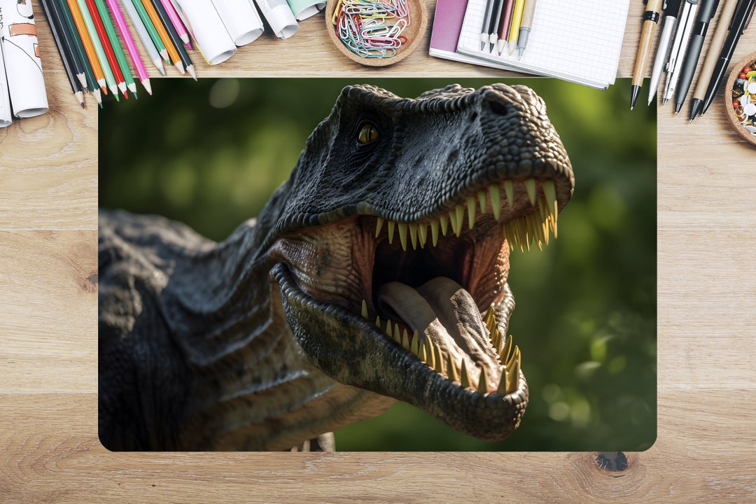 Desk Pad Dino for Boys T-REX High Quality Vinyl Material 60x40cm Can Be ...