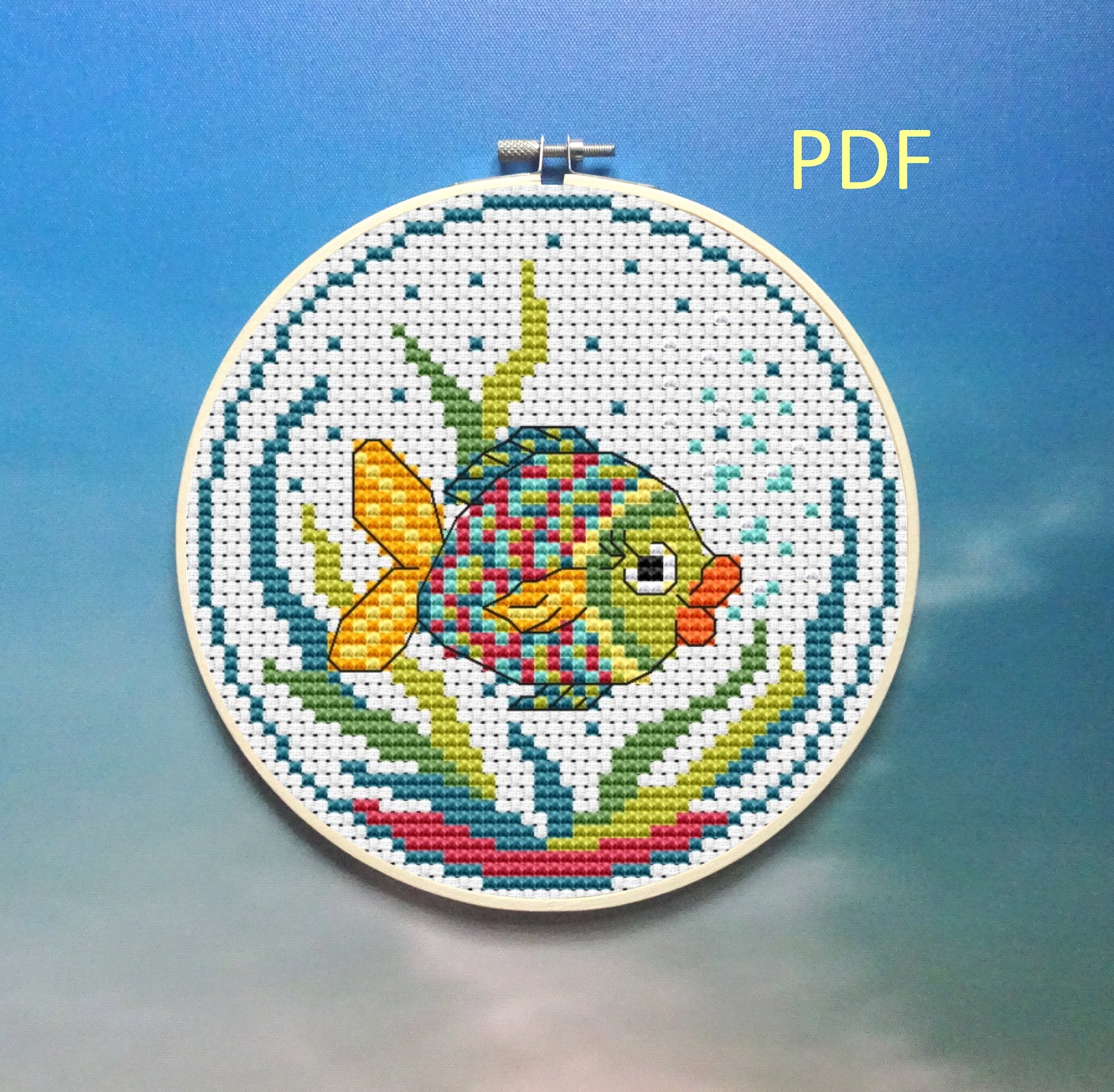 Cross Stitch Pattern Fish, Cross Stitch Little Fish PDF - Etsy