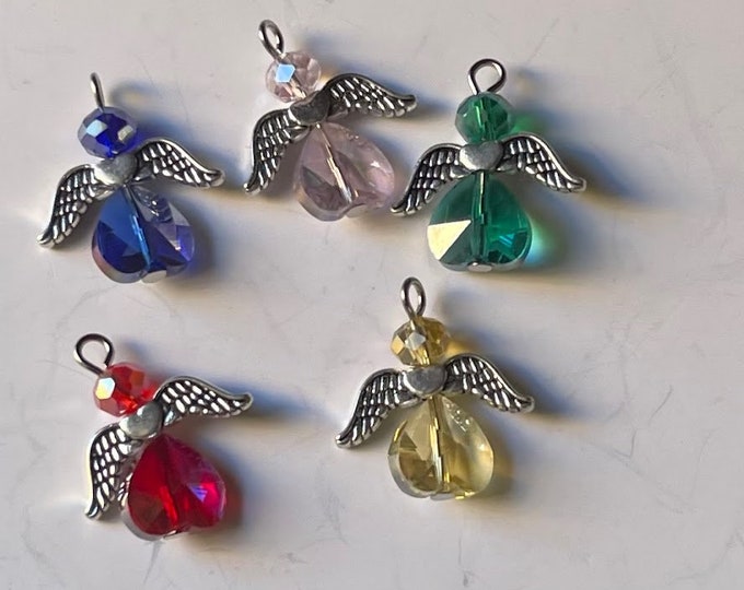 Angel Heart Drop Dangle Charms - Etsy