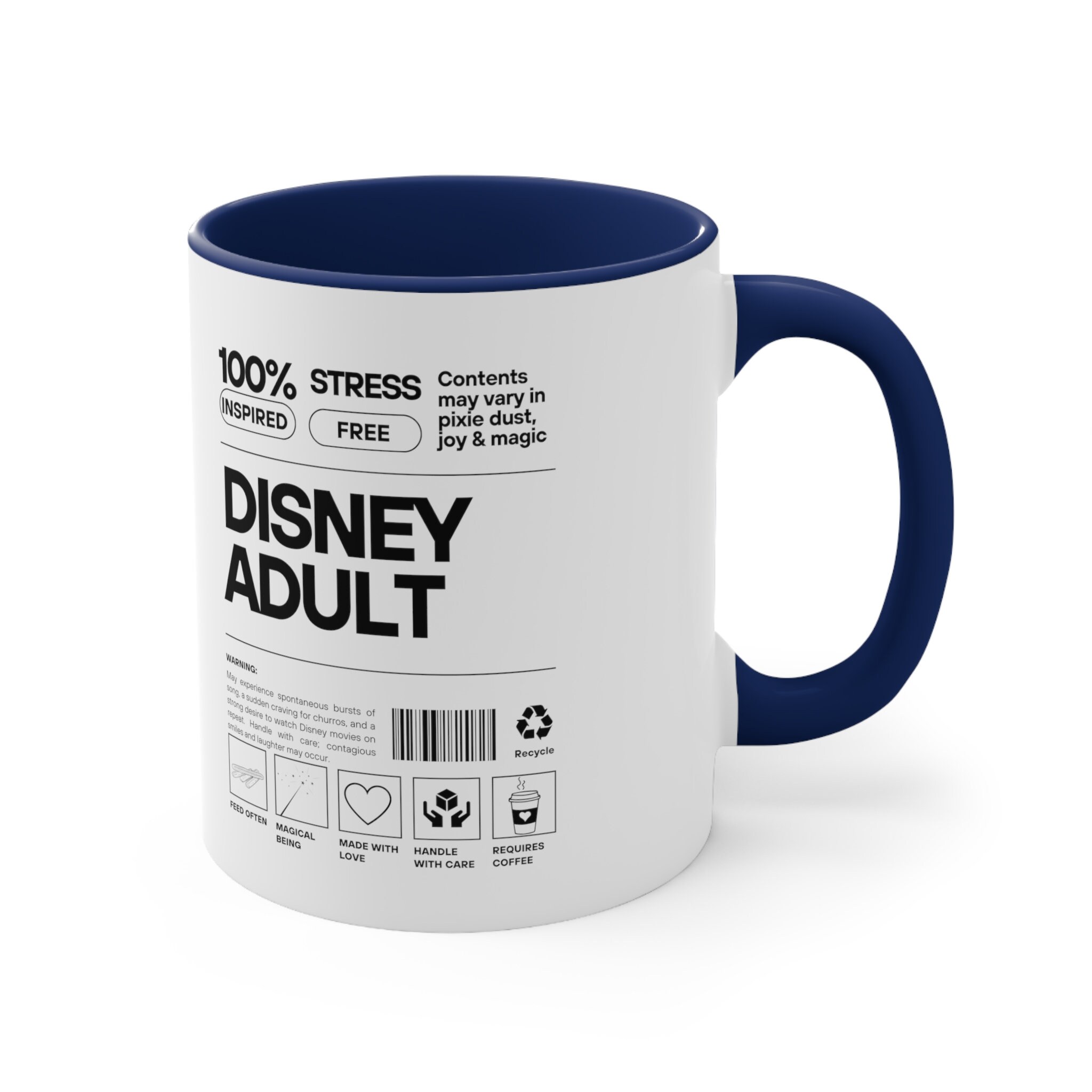 Disney Adult Warning Label Accent Coffee Mug, 11oz, Disney Gift Idea, Disney Mug, Disney Adult ...