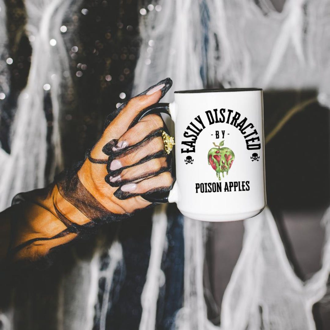 Poison Apple Accent Coffee Mug for Disney Fan Gift, Evil Queen Drinking ...