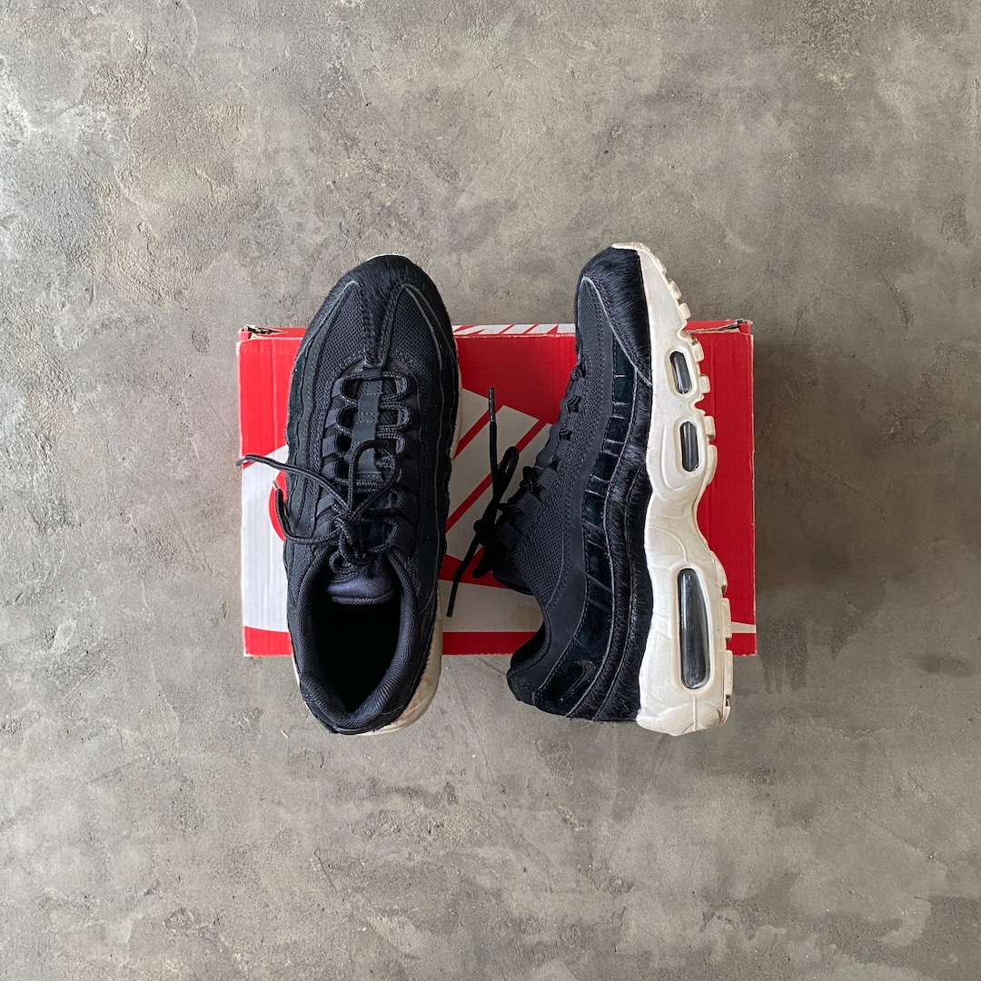 Nike Air Max 95 Plus Black Suede Leather Pony Sneakers US 7 / 38 - Etsy