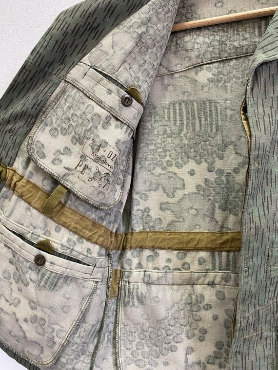70s vintage Czech m60 army camo rain pattern tank fie… - Gem