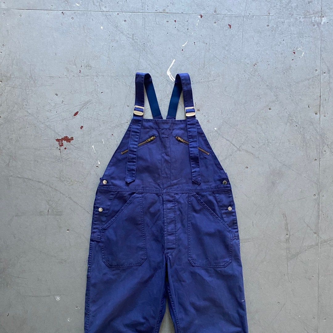 70s Vintage Adolphe Lafont Blue Workwear Sanfor Work French Overalls - Etsy