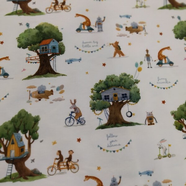 Treehouse Fabric - Etsy