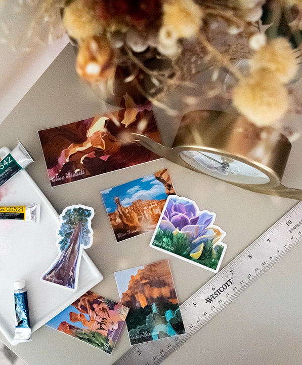 A Mariposa Grove Sequoia Sticker, Vinyl Sticker, Fine Art Sticker, Die ...