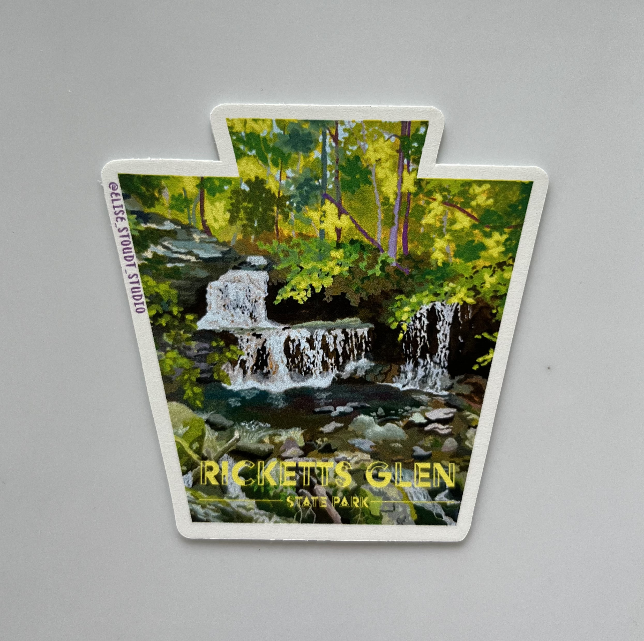 Ricketts Glen State Park Sticker, Vinyl Sticker, Fine Art Sticker, Die ...