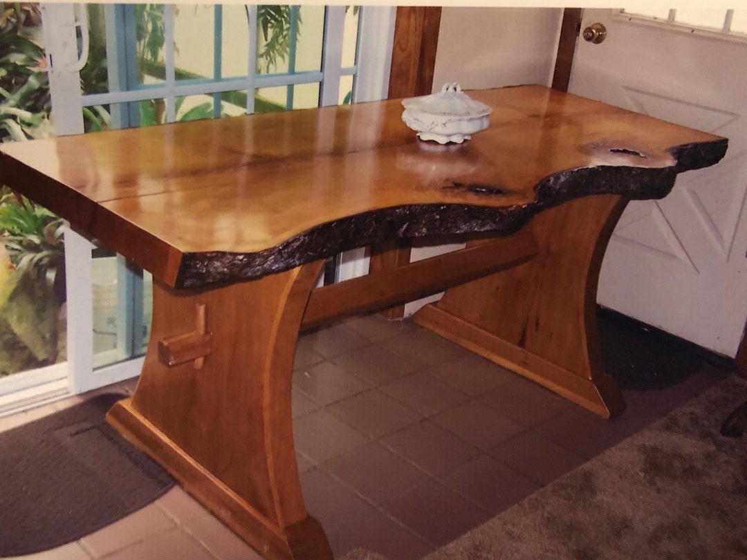 Handmade, Live Edge, Cherry Wooden Table, Pickup Only - Etsy