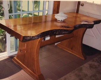 Cherry and Curly Maple Kitchen Table - Etsy