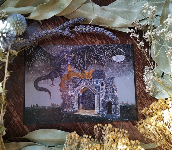 Norfolk folklore Ludham Dragon A5 double sided print story | Etsy