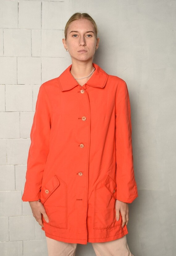 Vintage 60s Mod trench coat mac parka red - Gem